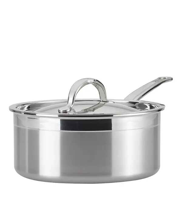 HESTAN Probond Forged 3-quart Professional Clad Stainless Steel Saucepan With Lid