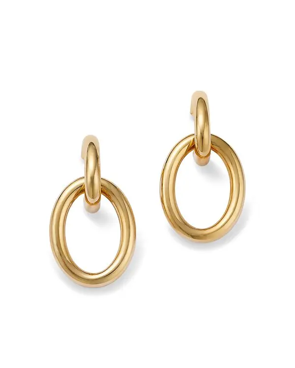 ALBERTO AMATI 14k Yellow Doorknocker Drop Earrings