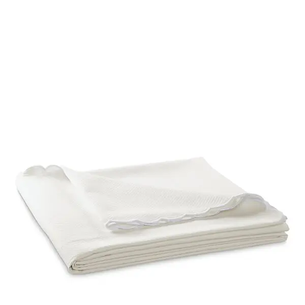 MATOUK Diamond Pique Coverlet, Full - Bone