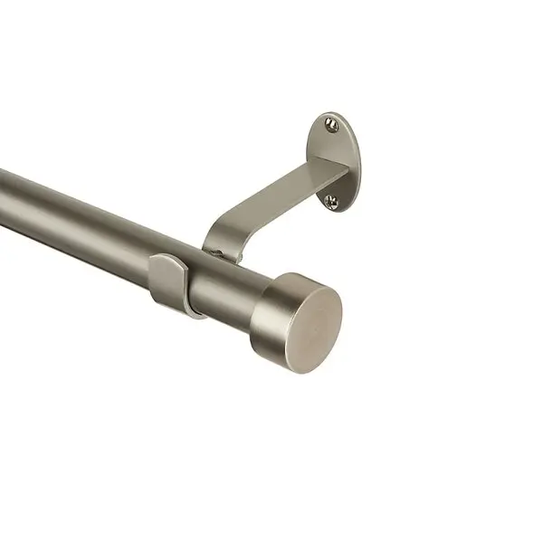 ELRENE HOME FASHIONS Serena Adjustable Curtain Rod With Cap Finials, 48-86 - Pewter