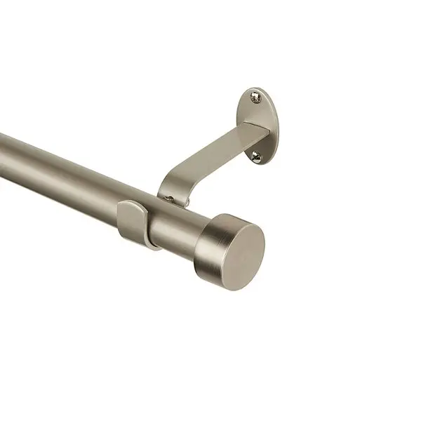 ELRENE HOME FASHIONS Serena Adjustable Curtain Rod With Cap Finials, 86-120 - Nickel