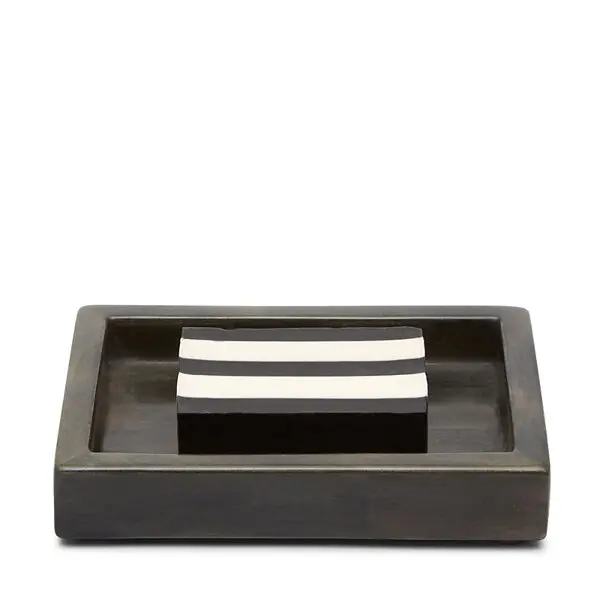PIGEON AND POODLE Arles Soap Dish - Dark Faux Horn