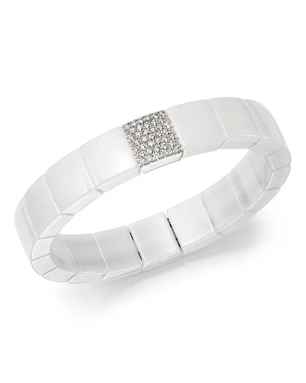 Roberto Demeglio 18k White Gold, Ceramic, And Diamond Bracelet