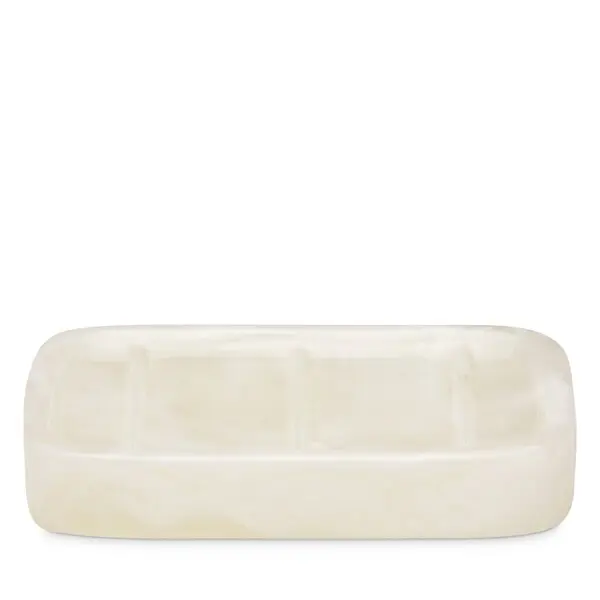 PIGEON AND POODLE Abiko Soap Dish - Pearl White