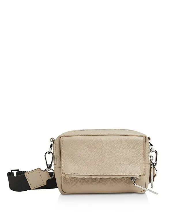 Whistles Bibi Leather Crossbody - Taupe