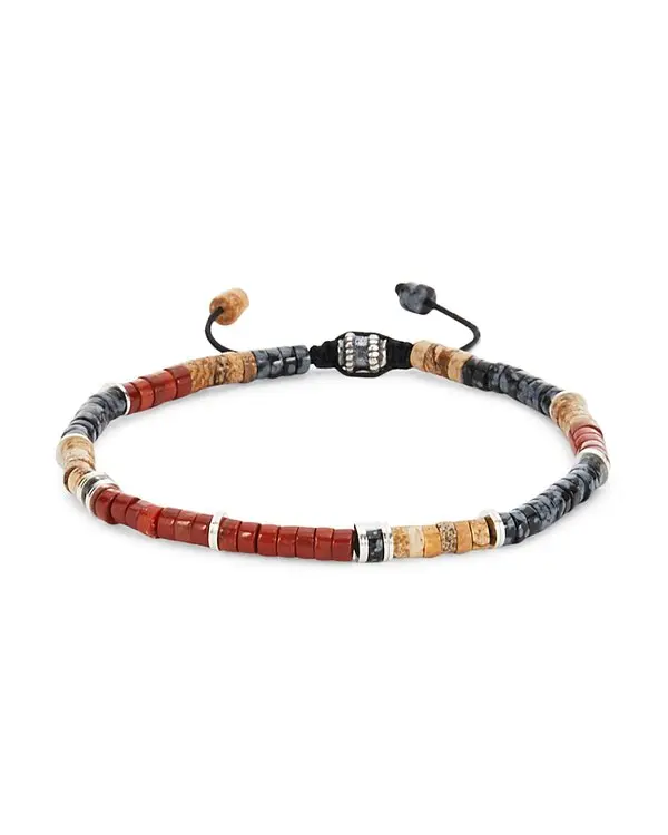 JONAS STUDIO Washington Square Semi-precious Heshi Beaded Bracelet - Red/gray