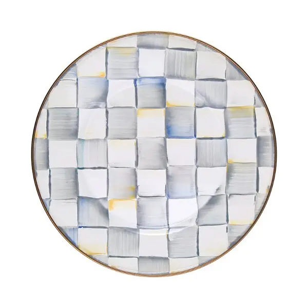 MACKENZIE-CHILDS Sterling Check Enamel Dinner Plate - Multi