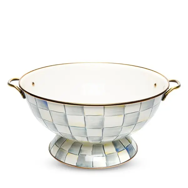 MACKENZIE-CHILDS Sterling Check Enamel Everything Bowl