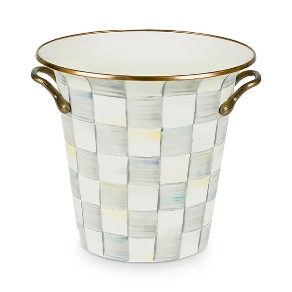MACKENZIE-CHILDS Sterling Check Enamel Wine Cooler - No Color