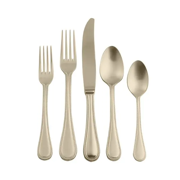 MEPRA Perla Ice Champagne 5-piece Place Setting - Brushed Champagne