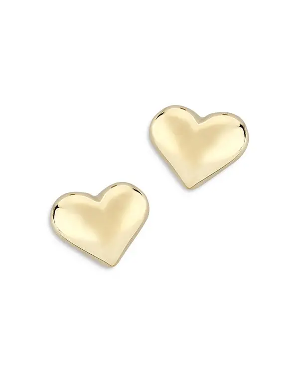 Bloomingdale'S Puffed Heart Stud Earrings In 14k Yellow