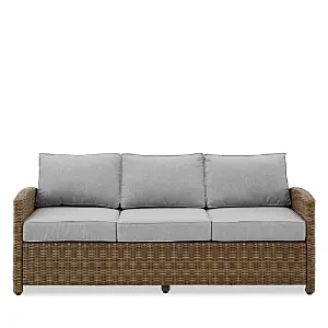 CROSLEY Sparrow & Wren Walton Outdoor Wicker Sofa - Weathered Brown ...