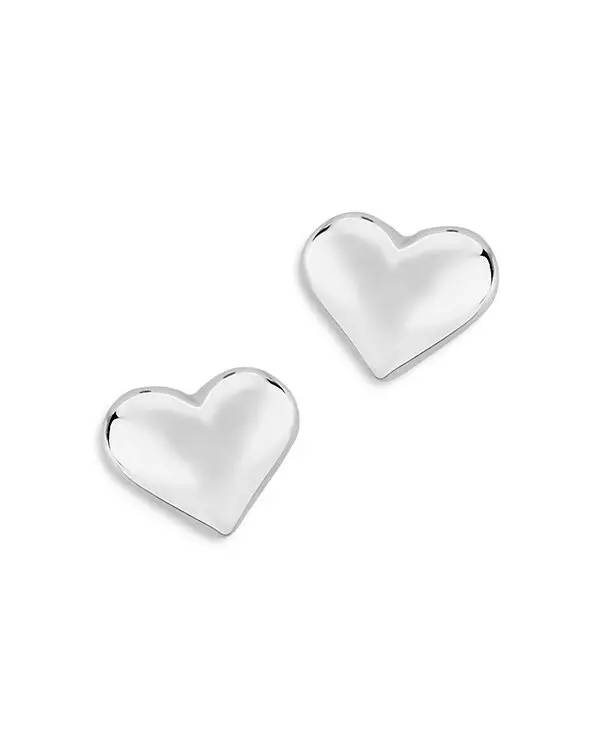 Aqua Bloomingdale's Fine Collection Heart Stud Earrings