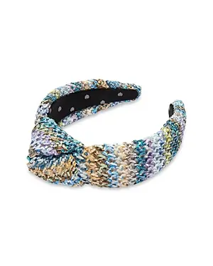 Lele Sadoughi Raffia Knotted Headband In Multi - 50% Off  display picture 1