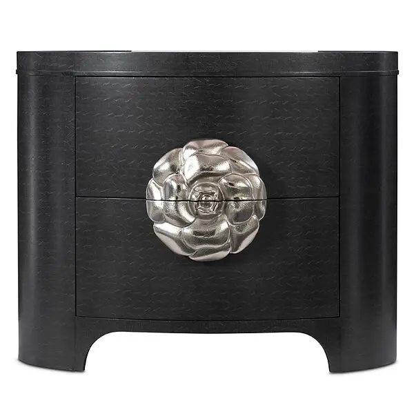 BERNHARDT Silhouette 2 Drawer Rounded Rose Nightstand