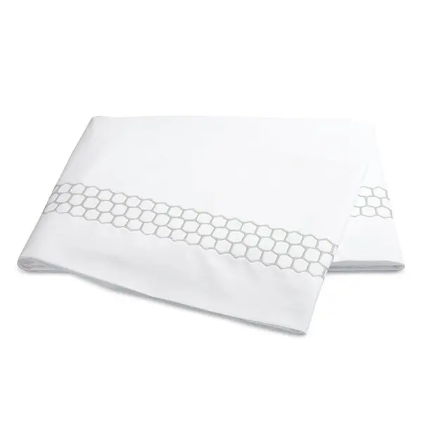 MATOUK Liana Flat Sheet, Full/queen - Silver