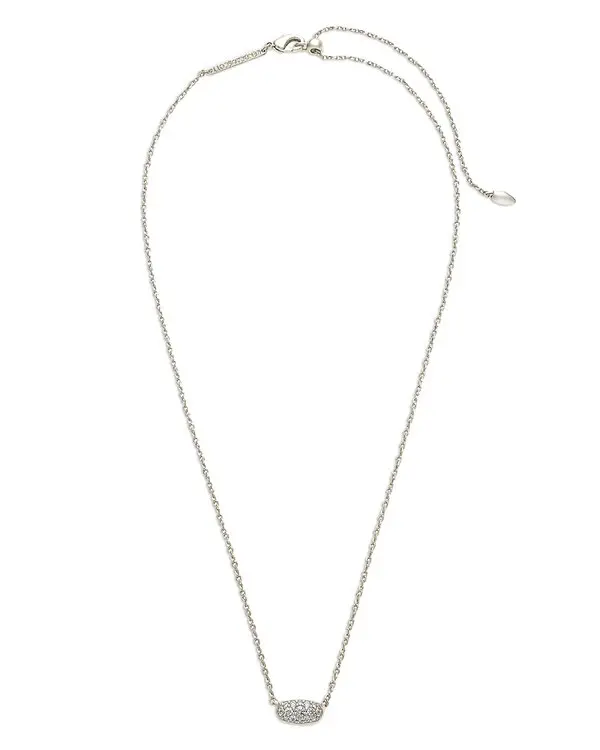 Kendra Scott Grayson Cubic Zirconia Pendant Necklace - Rhodium