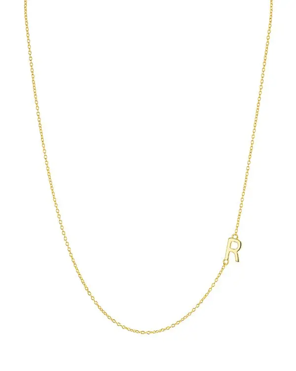 Argento Vivo Asymmetrical Initial Necklace - Gold/r