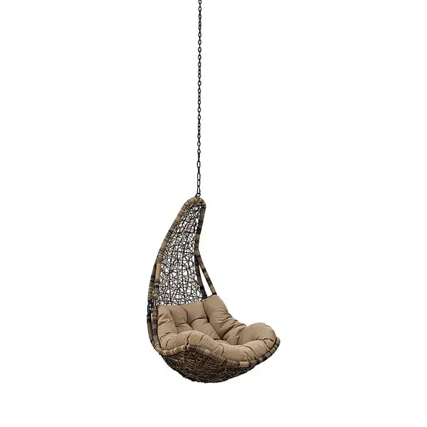 MODWAY Abate Outdoor Patio Swing Chair Without Stand - Black/mocha