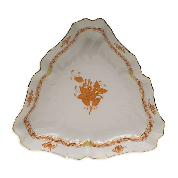 HEREND Triangle Dish - Rust