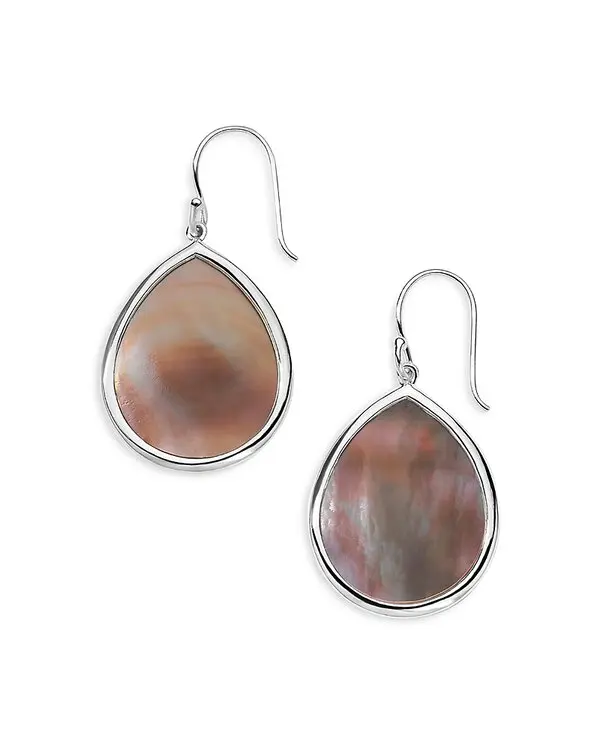 Ippolita Sterling Silver Rock Candy Brown Shell Drop Earrings - Brown/silver