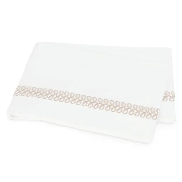 MATOUK Astor Braid Flat Sheet, Full/queen - Dune