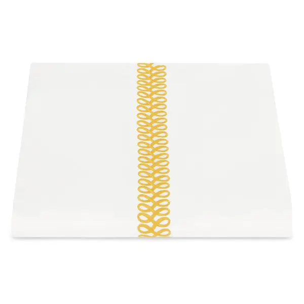 MATOUK Astor Braid Duvet Cover, King - Lemon