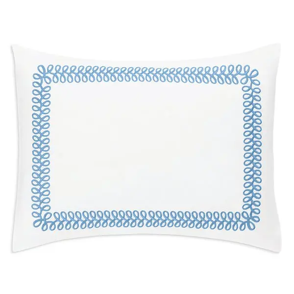 MATOUK Astor Braid Boudoir Sham - Sky