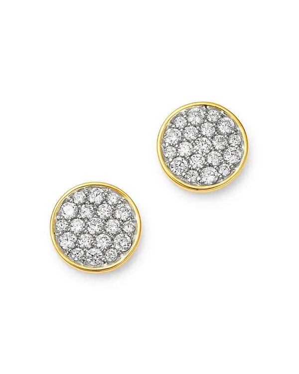 Bloomingdale'S Diamond Pave Disc Stud Earrings In 14k Gold