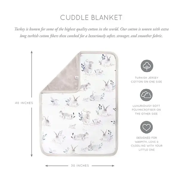 OILO Studio Cottontail Jersey Cuddle Blanket