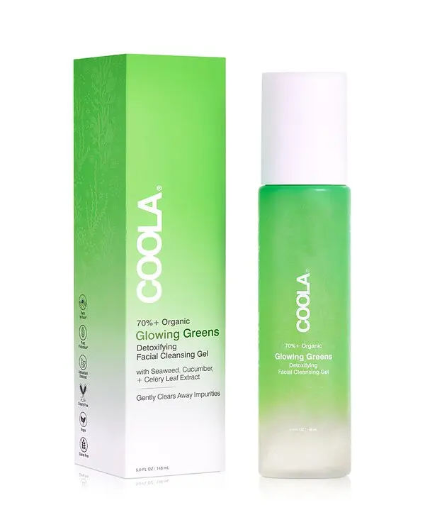 COOLA Glowing Greens Detoxifying Facial Cleansing Gel 5 Oz - No Color