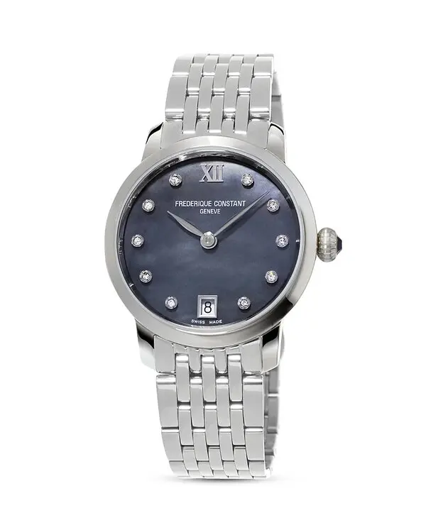 FREDERIQUE CONSTANT Slimline 30mm Watch - Black/silver