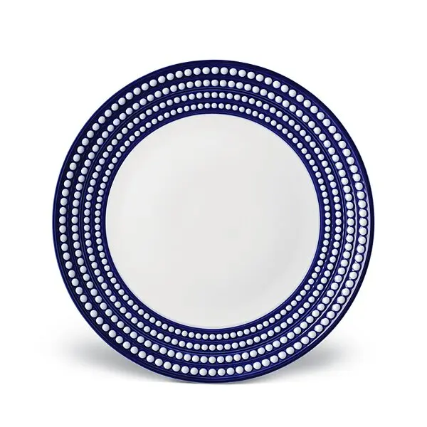 L'Objet Perlee Bleu Charger - Blue/white