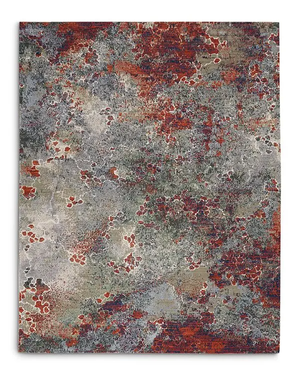 NOURISON HOME Artworks Atw02 Area Rug, 7'9 X 9'9 - Seafoam/brick