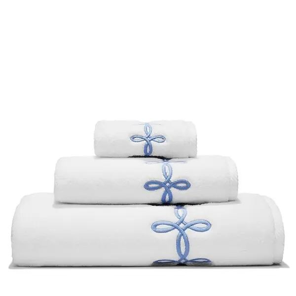 MATOUK Gordian Knot Milagro Washcloth Exclusive - White/azure Blue