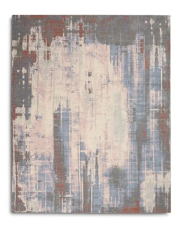 NOURISON HOME Artworks Atw05 Area Rug, 7'9 X 9'9 - Silver/ivory