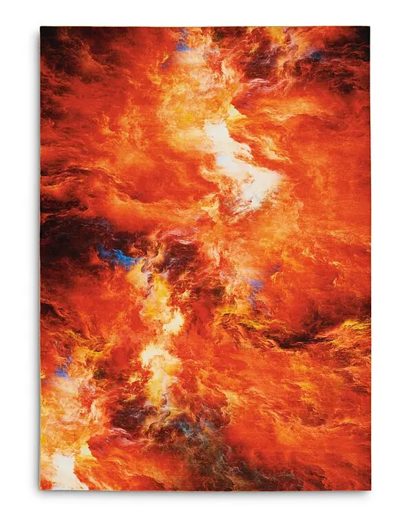 NOURISON HOME Le Reve Ler05 Area Rug, 5'3 X 7'3 - Red Flame