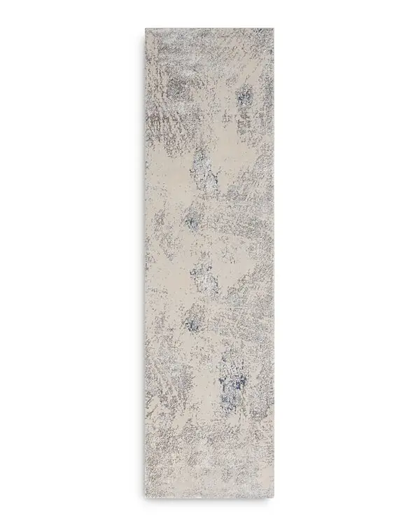 NOURISON HOME Silky Textures Sly06 Runner Area Rug, 2'2 X 7'6 - Gray/ivory