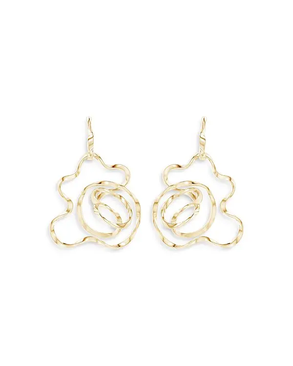 Natori 14k Yellow Sakura Hoop Earrings