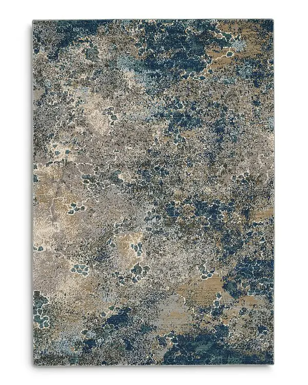 NOURISON HOME Artworks Atw02 Area Rug, 5'6 X 8 - Blue/gray