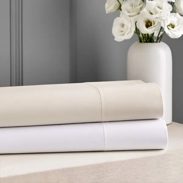 HUDSON PARK COLLECTION 680tc Extra Deep Fitted Sateen Sheet, California King Exclusive - White