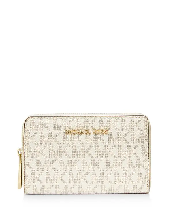 Michael Kors Michael Small Monogram Card Case - Vanilla Acorn/gold