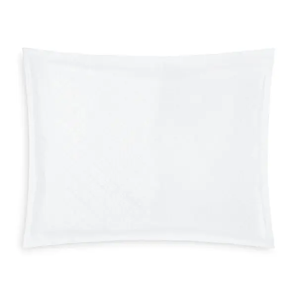 SFERRA Giza 45 Quatrefoil Standard Sham - White