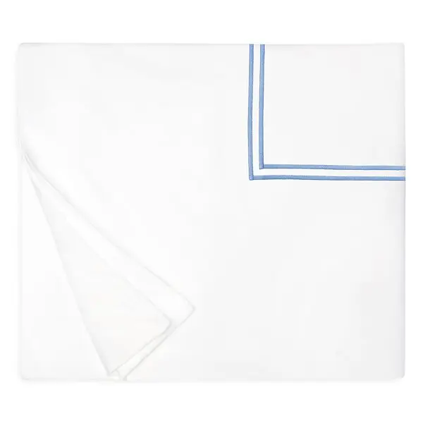 SFERRA Grande Hotel Duvet Cover, Twin - White/ocean