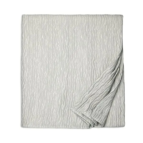 SFERRA Ondate Blanket Cover, Full/queen - Titanium