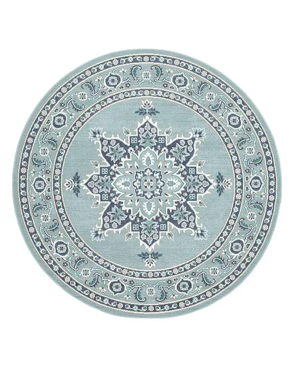 LIVABLISS Alfresco Alf-k Round Area Rug, 7'3 X 7'3