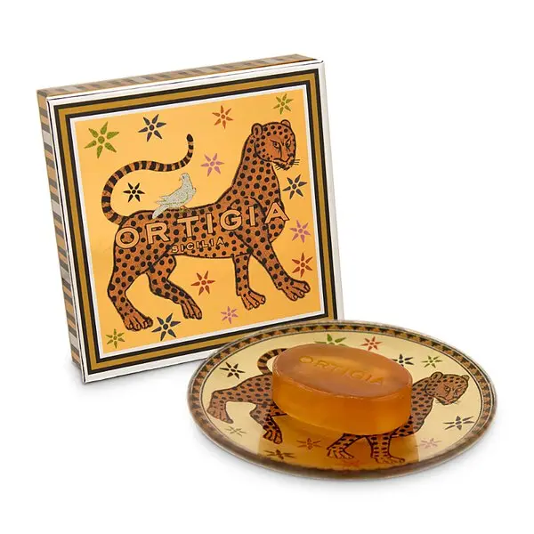 ORTIGIA SICILIA Ambra Nera Soap And Soap Dish Set