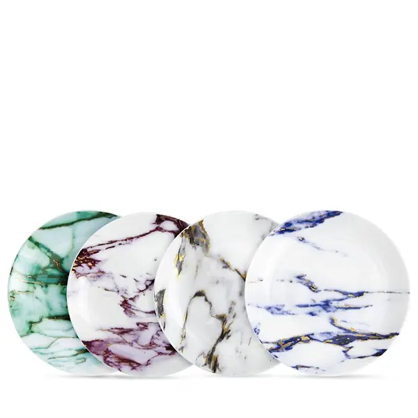 Prouna Marble Canape Plates, Set Of 4