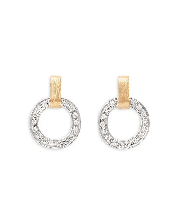Marco Bicego 18k Gold And Diamond Jaipur Link Stud Earrings - White/gold