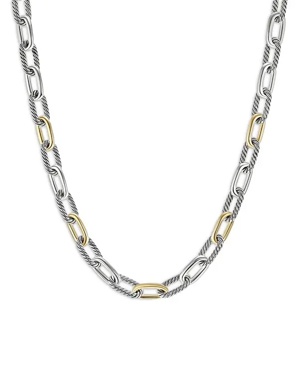 David Yurman Dy Madison Chain Necklace - Silver/gold